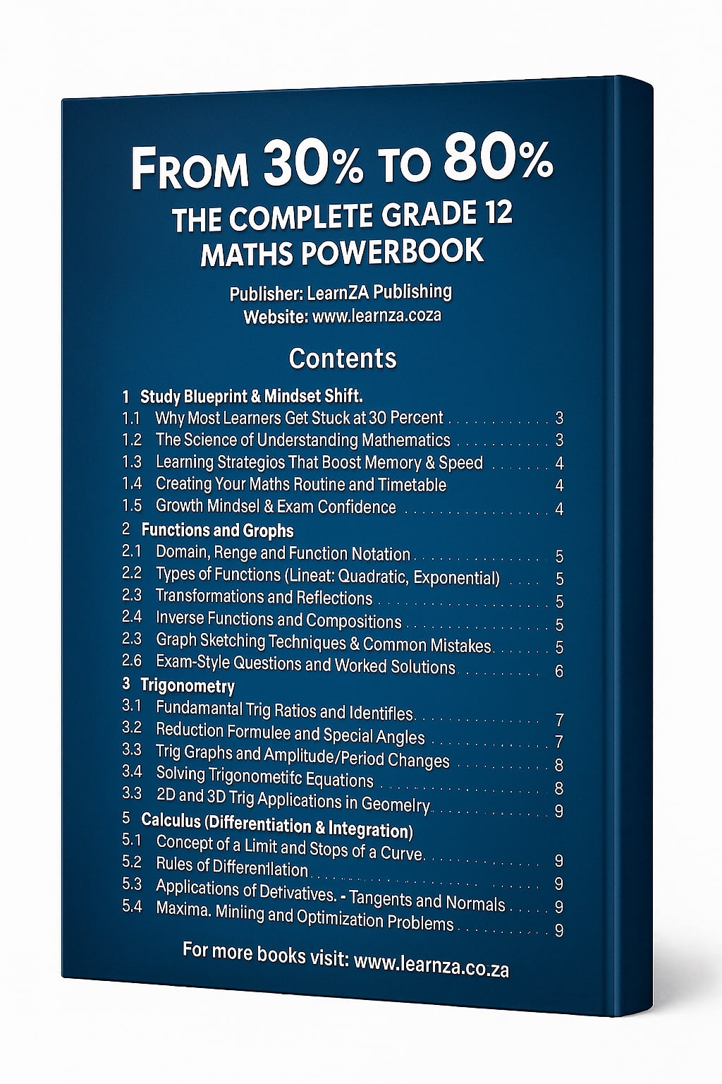From 30% to 80%: The Complete Grade 12 Maths Powerbook (CAPS Aligned)